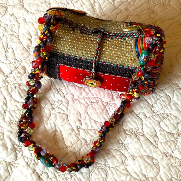 Mary Frances | Bags | Mary Frances Embellishedbeaded Clamshell Mini ...